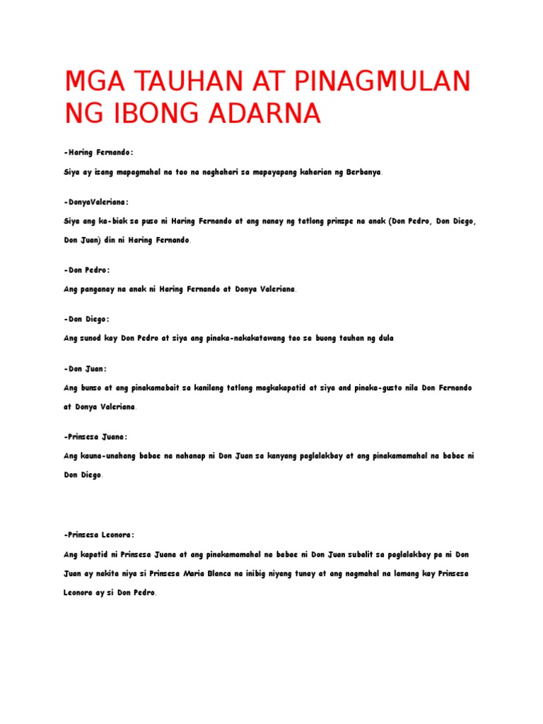 Donya Isabel Sa Ibong Adarna