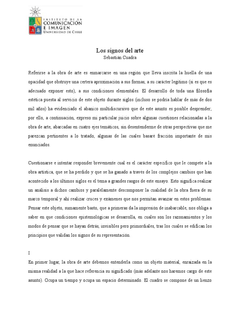Signos y significados en el arte | PDF | Dialéctico | Existencia