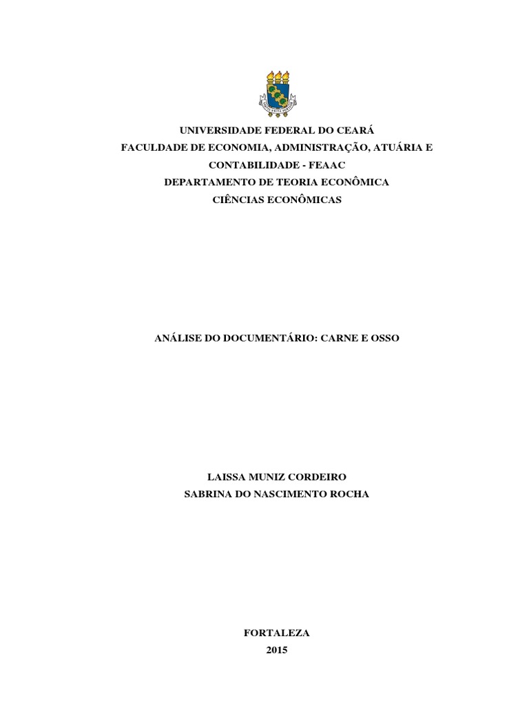 Análise Do Documentario Carne e Osso. | PDF | Economia | Comércio internacional