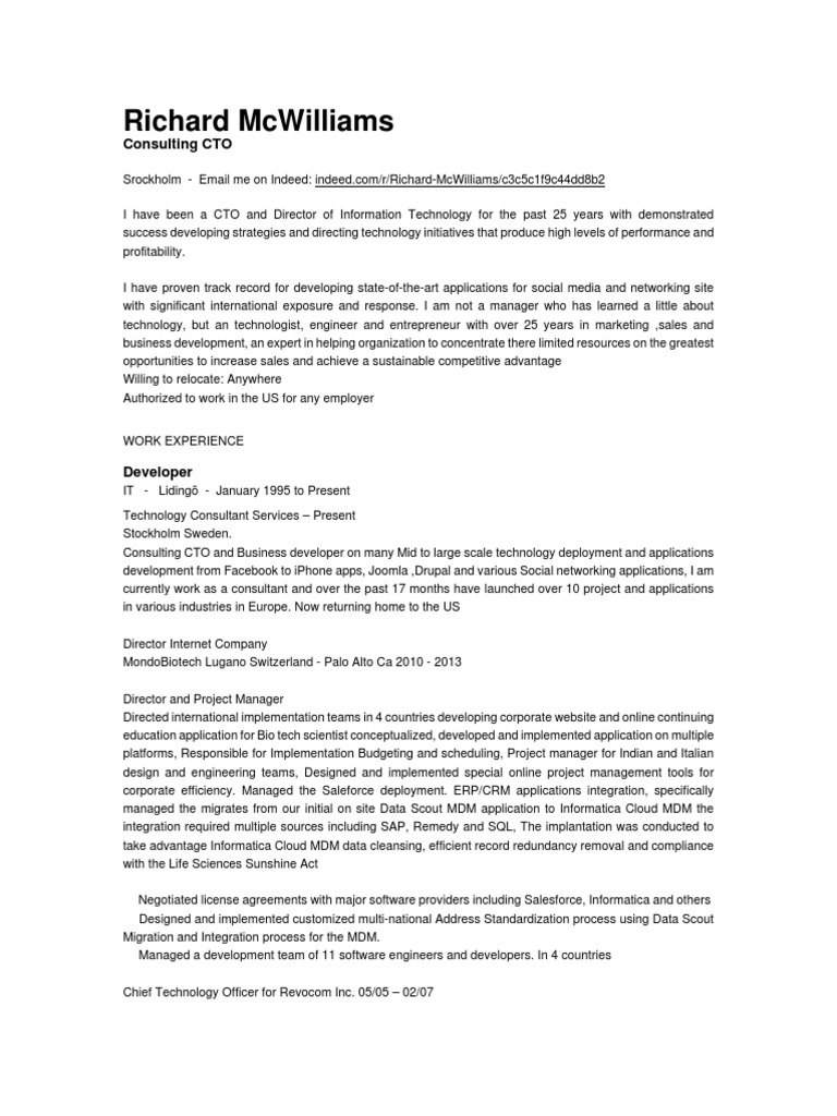 Richard McWilliams PDF | PDF | Customer Relationship Management ...