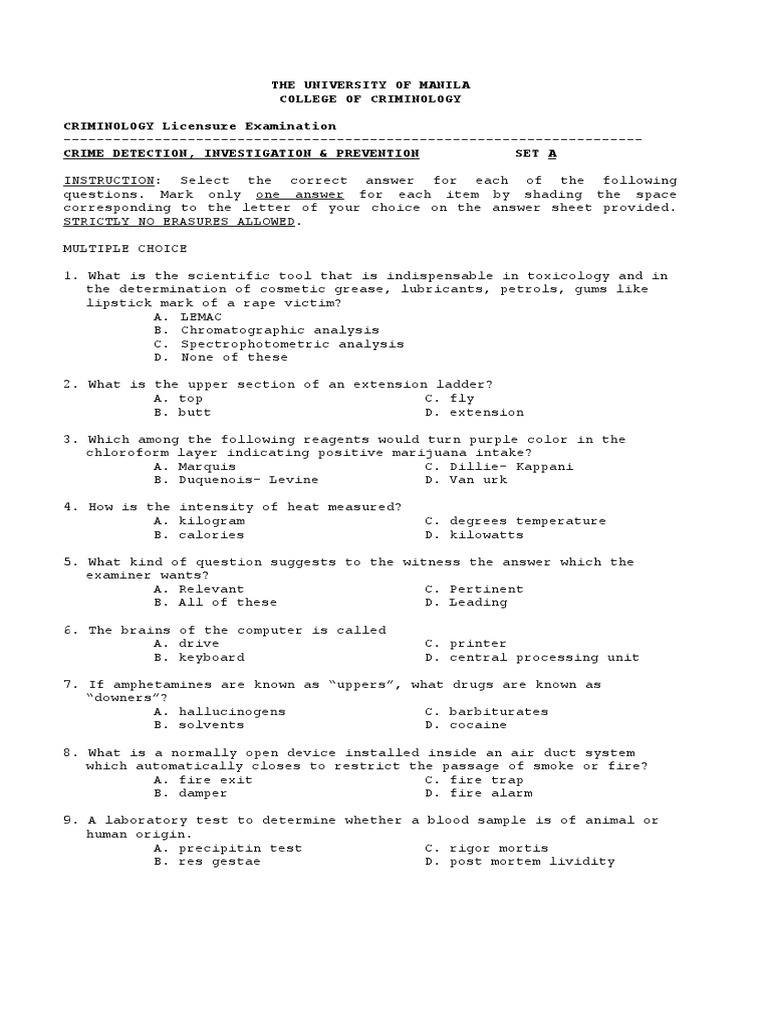 Board Questions Crime Detection | PDF | Crime Scene | Burglary