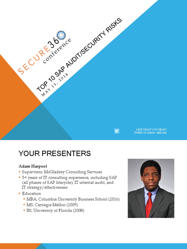 Top 10 SAP Audit Security Risks | PDF | Twitter | Provisioning