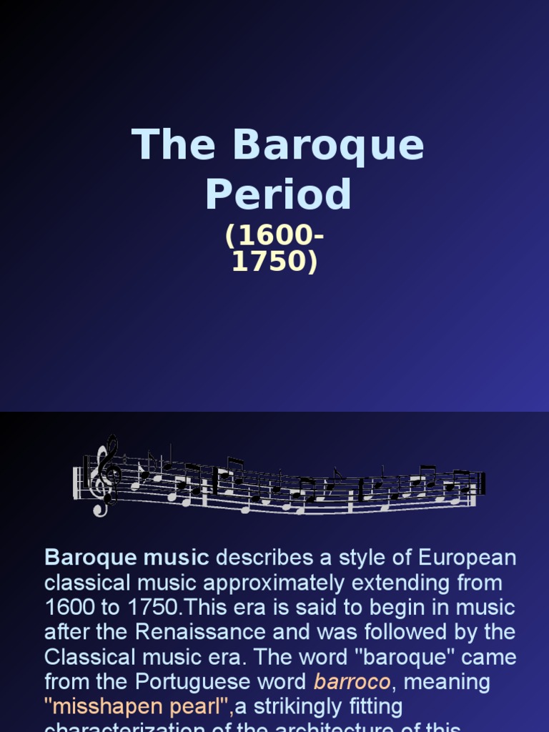 The Baroque Period | PDF | Baroque Music | Music Theory
