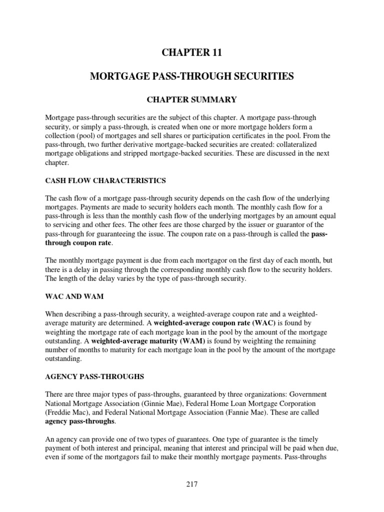 Mortgage Pass Through Certificates | PDF | Mortgage Backed Security ...