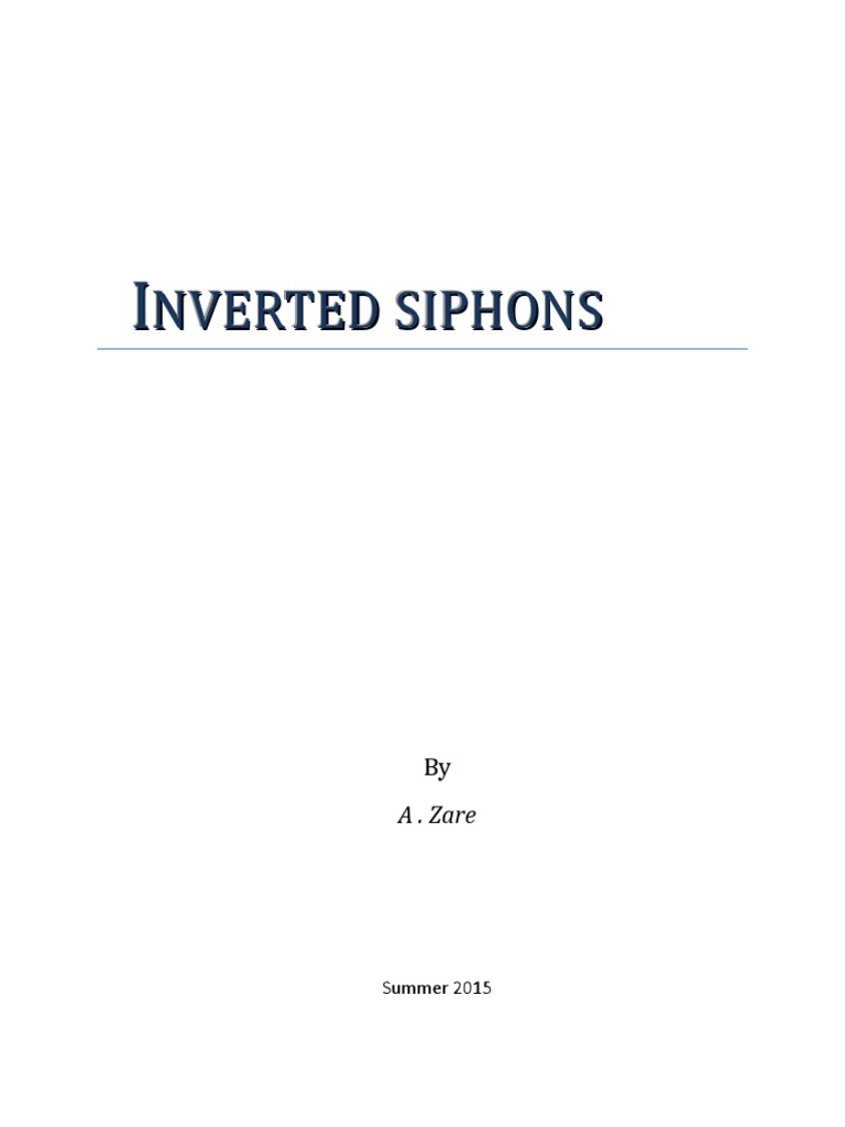 Inverted Siphon | PDF | Civil Engineering | Transparent Materials