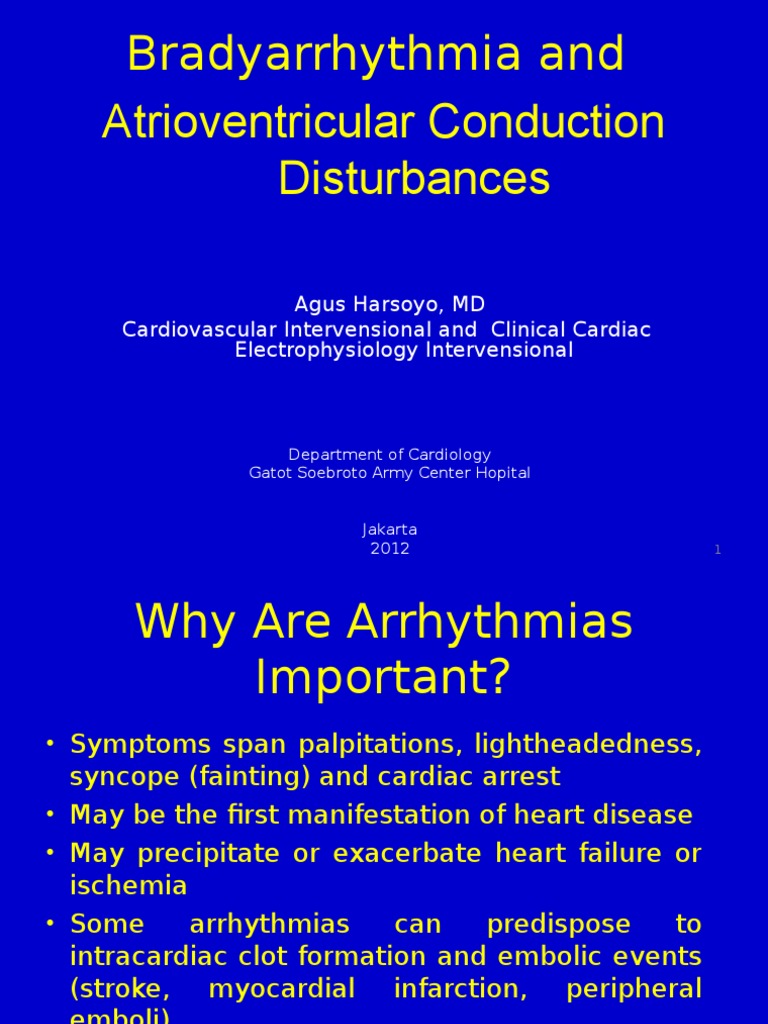 Bradyarrhythmia and Atrioventricular Conduction Disturbances | PDF | Cardiac Arrhythmia ...