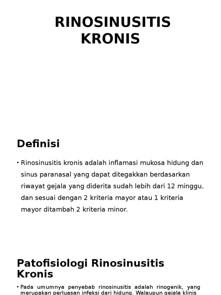 Rinosinusitis Kronis | PDF