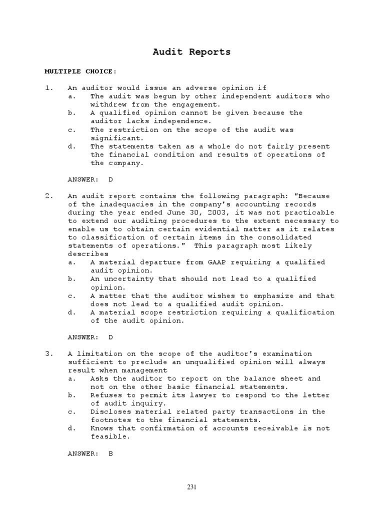 CH 14 | PDF | Auditor's Report | Going Concern