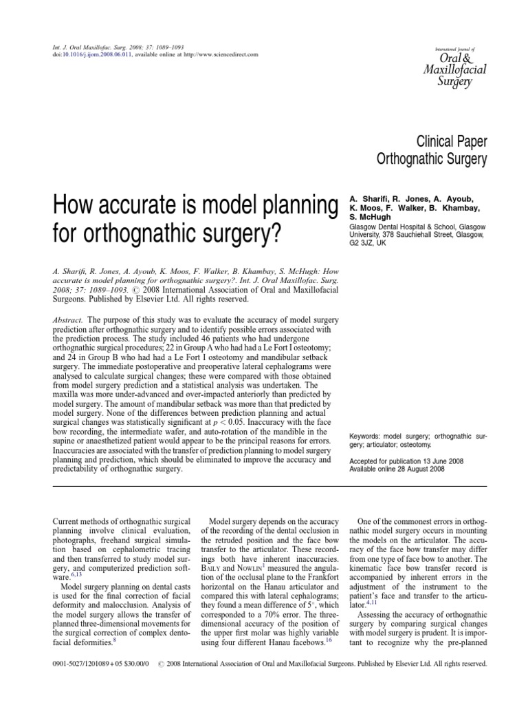 How Accurate Is Model Planning For Ortho Surg | Download Free PDF ...