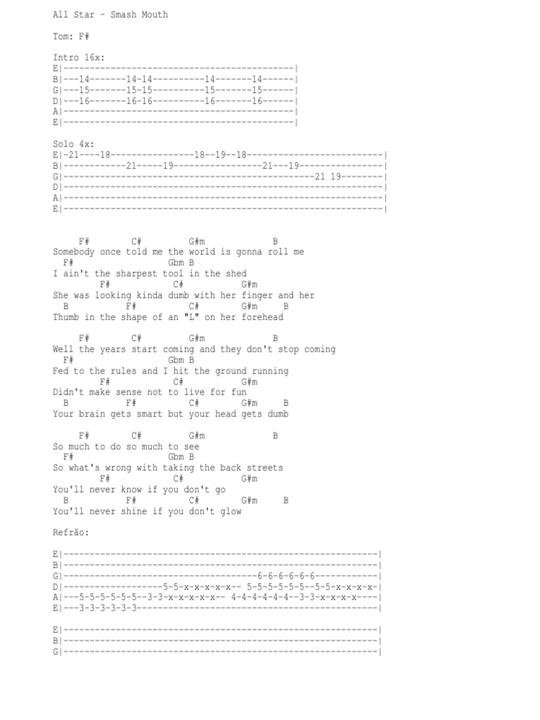 All Star - Smash Mouth | PDF