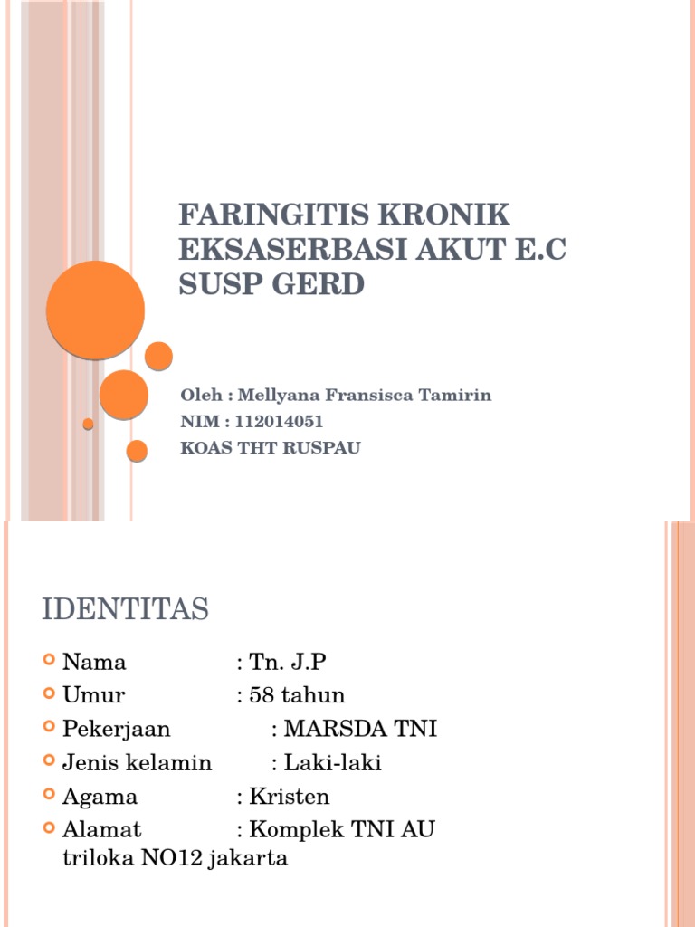 Faringitis Kronik Eksaserbasi Akut Ec Gerd | PDF