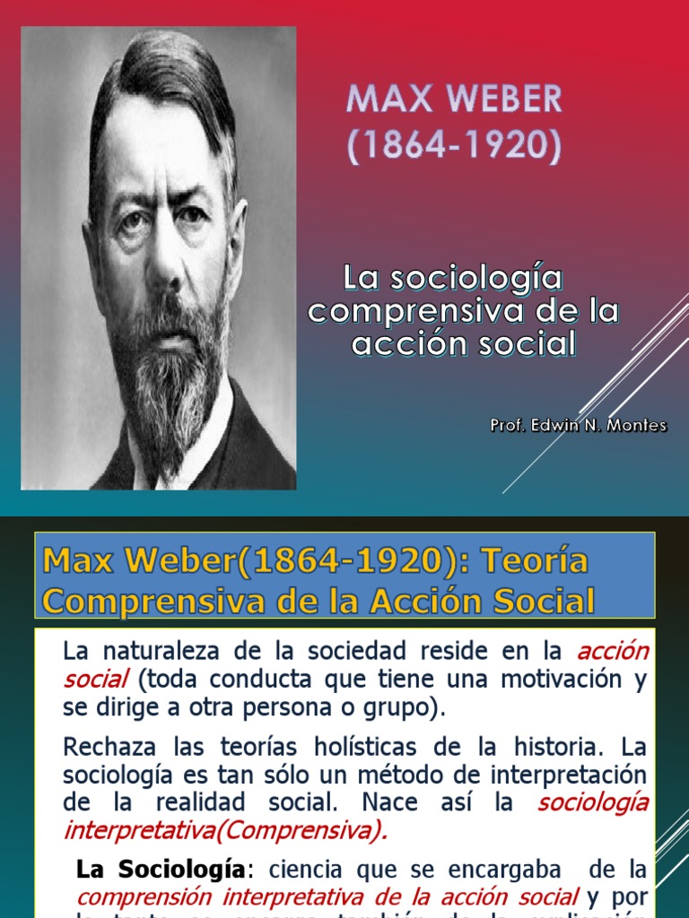 Teoría de Acción Social de Max Weber | PDF | Max Weber | Sociología