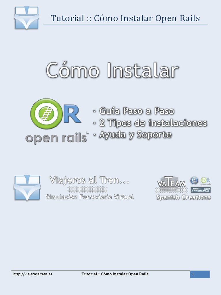 Tutorial Como Instalar Open Rails PDF | PDF | Software libre | Microsoft