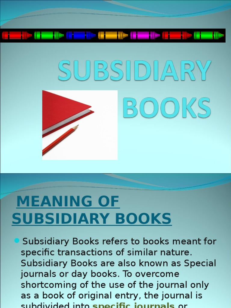 Subsidiary books | Debits And Credits | Receipt