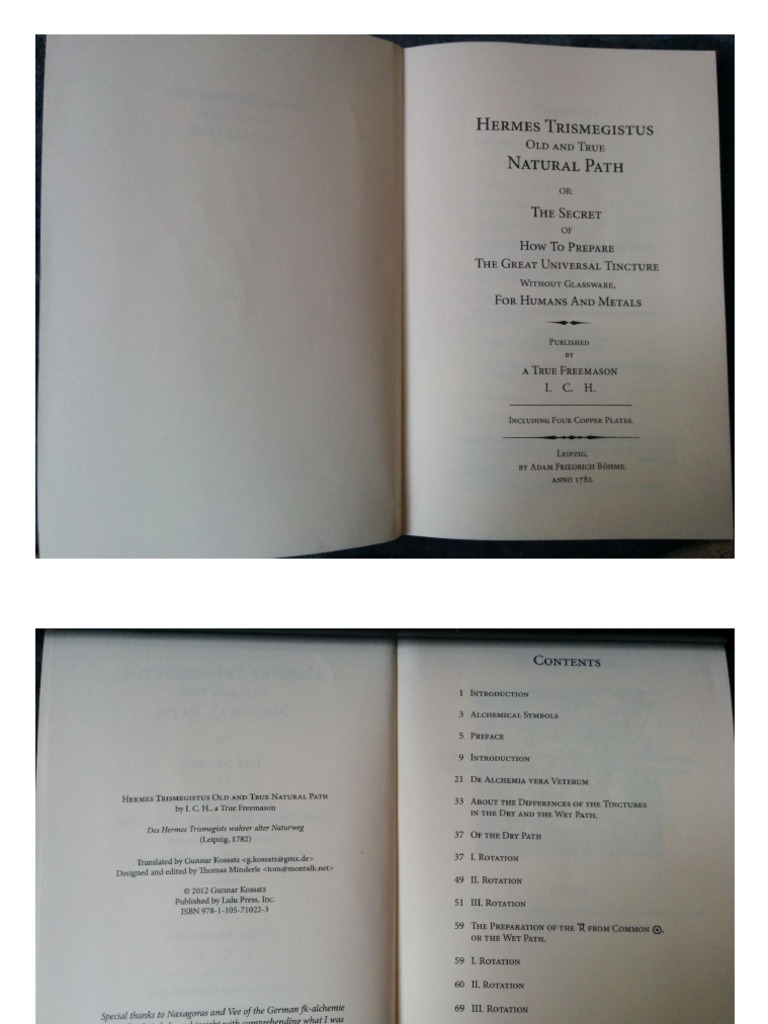 Hermes Trismegistus Old and True Natural Path | PDF