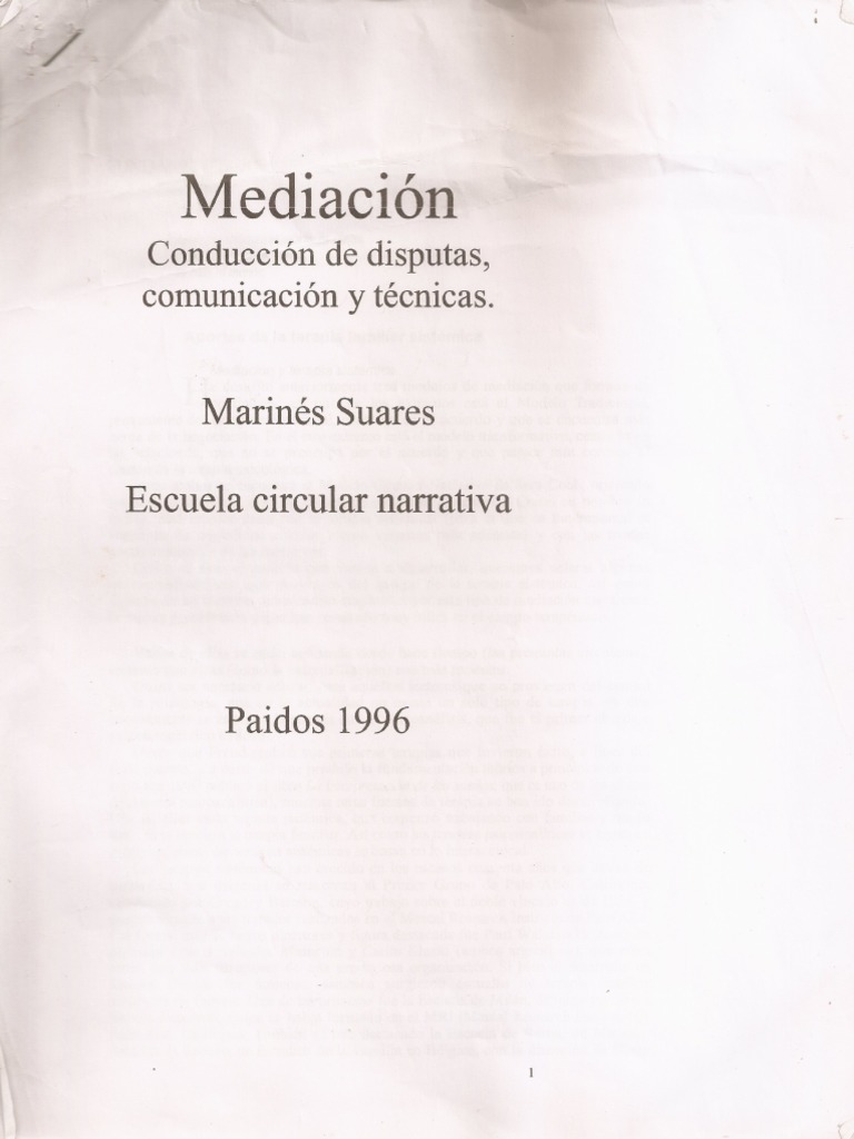 MEDIACIÓN - Marines Suarez | PDF