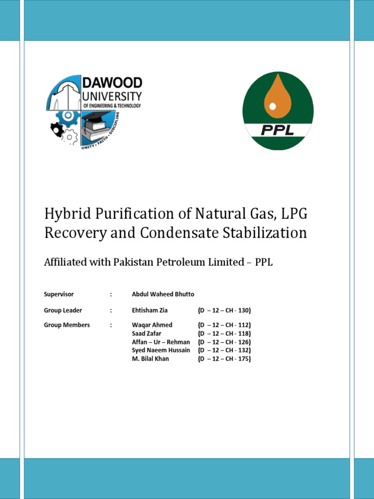LPG Recovery and Condensate Stabilization | PDF | Natural Gas ...