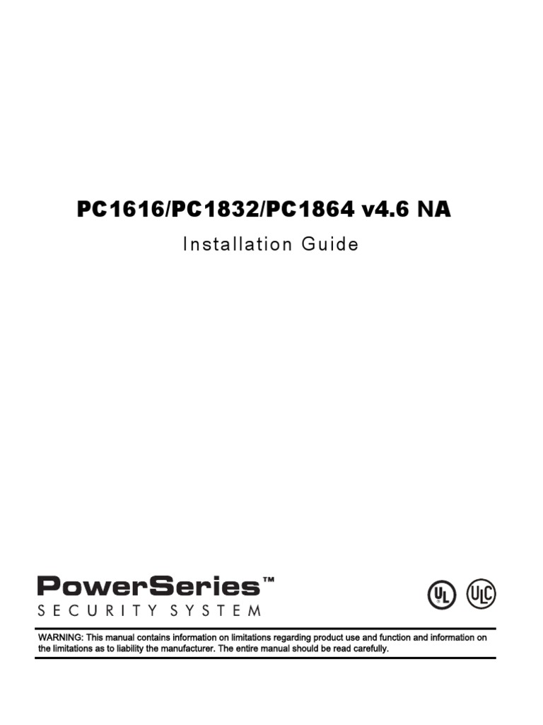 PC1616-1832-1864 Installation Manual ENG 29008247R002 | PDF ...