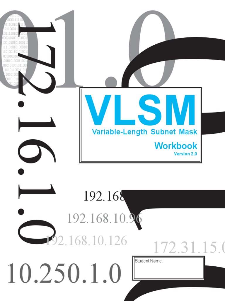 VLSM Work Book | PDF | Ip Address | Computer Network