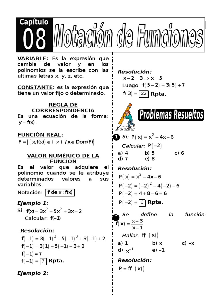 8.notacion de Funciones | PDF | Función (Matemáticas) | Álgebra
