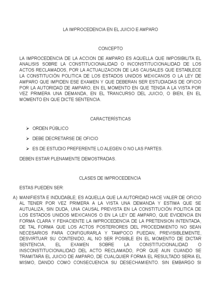 La Improcedencia | PDF | Comunicación legal | Judicaturas