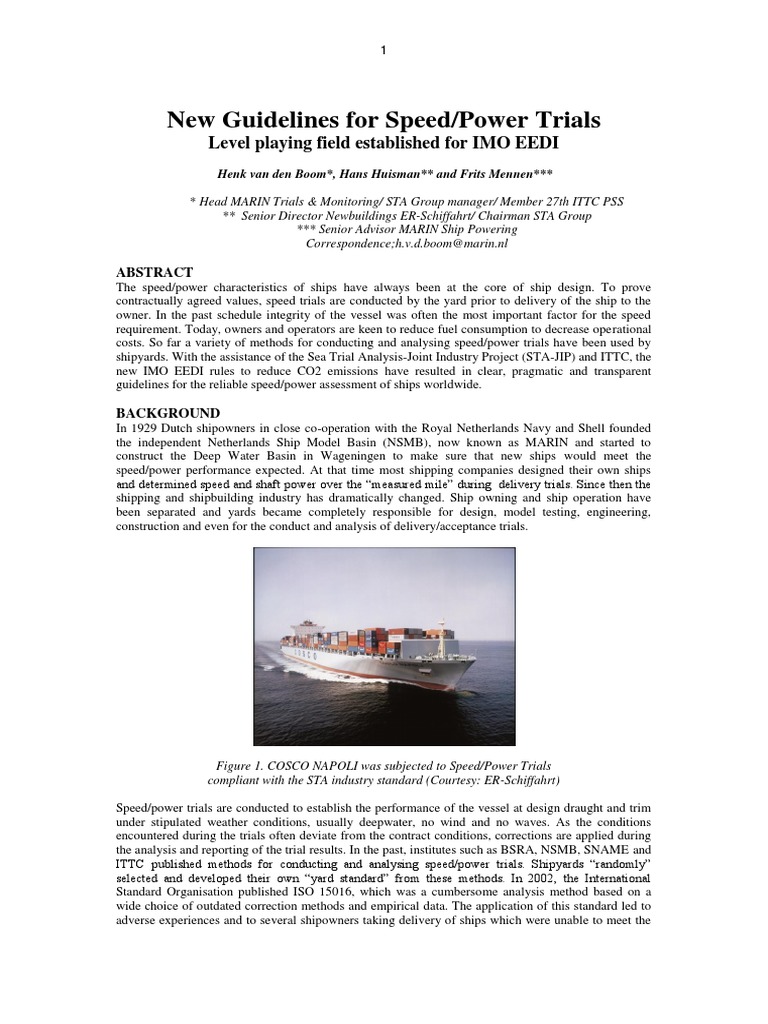 Ship Speed Trials: New Guidelines | PDF | Ships | Wound