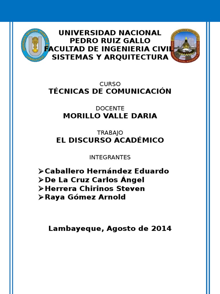 El Discurso Académico | PDF | Autor | Planificación