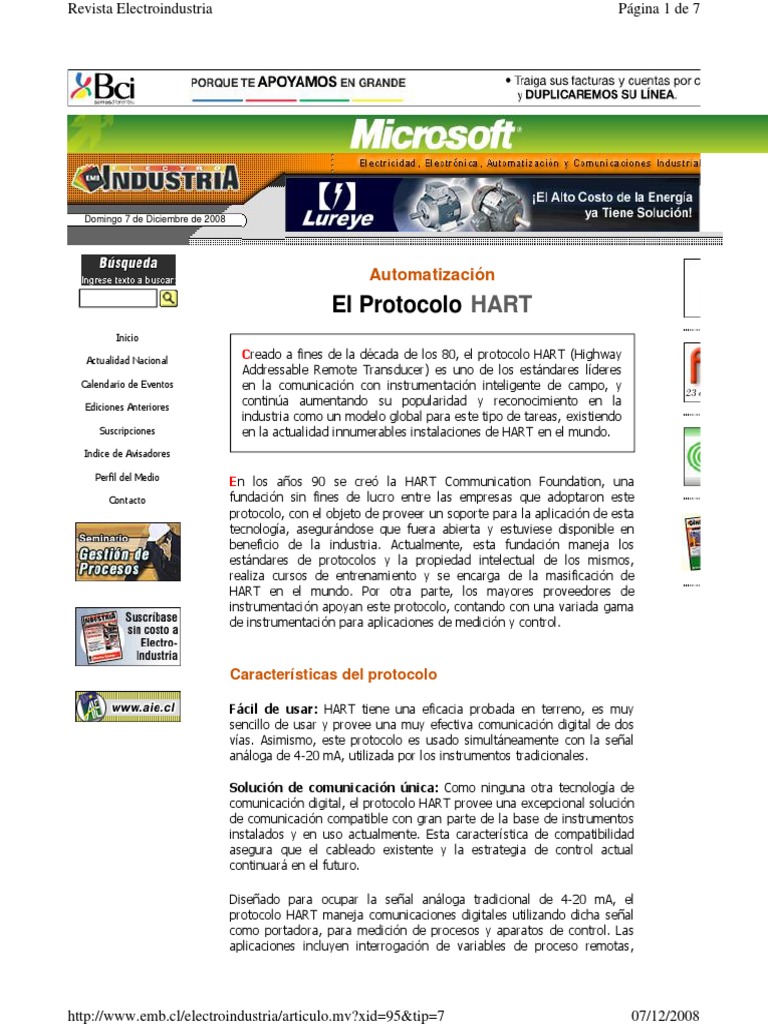 Automatizacion Protocolo HART | PDF | Automatización | Computadoras personales
