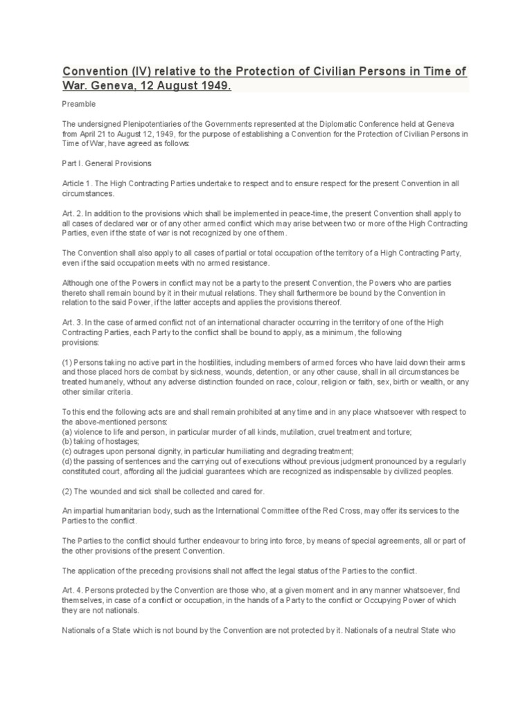 Geneva 1949 | PDF | Military Occupation | Geneva Conventions