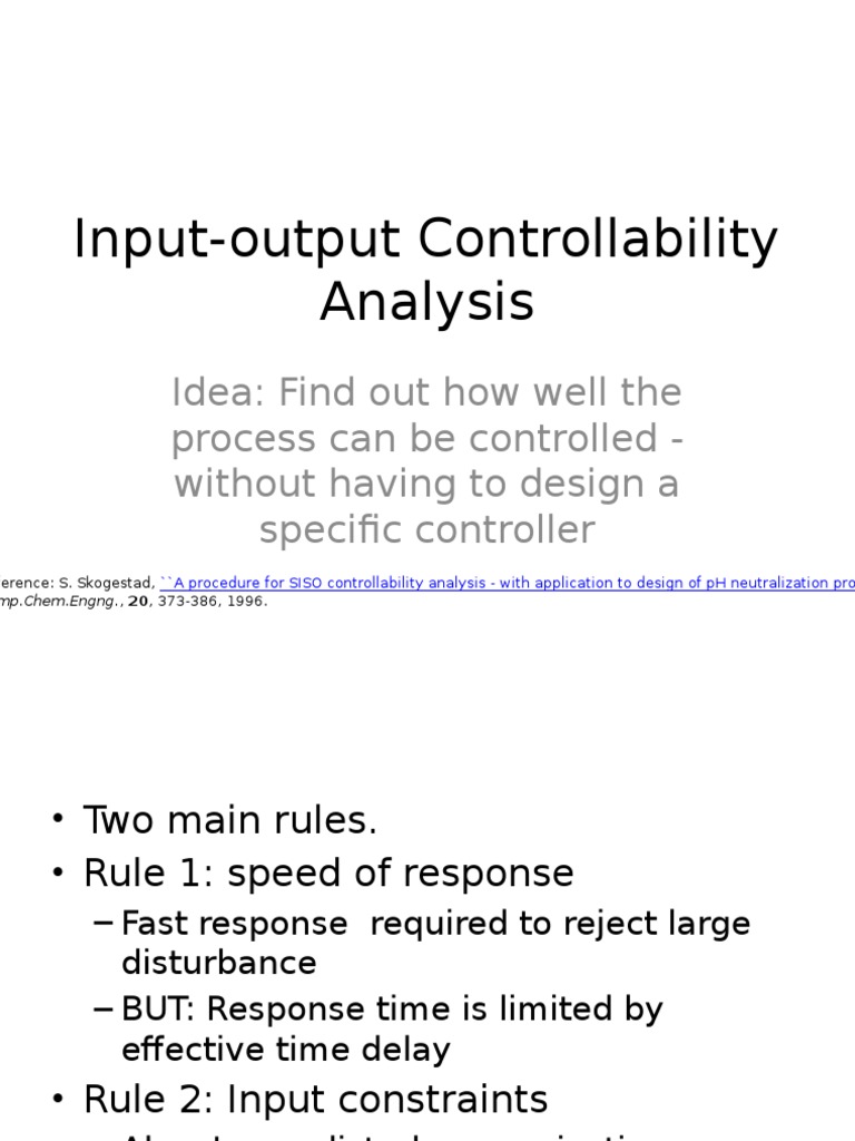 Input Output Controllability | PDF | Control Theory | Applied Mathematics