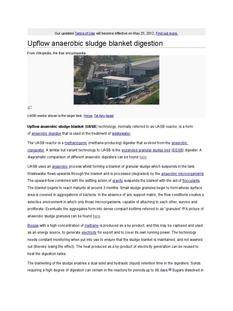 Upflow Anaerobic Sludge Blanket Digestion: Our Updated Will Become ...