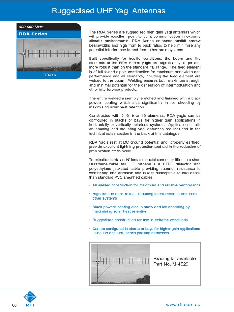 Rda6 Rda9 Rda16 | PDF | Antenna (Radio) | Coaxial Cable