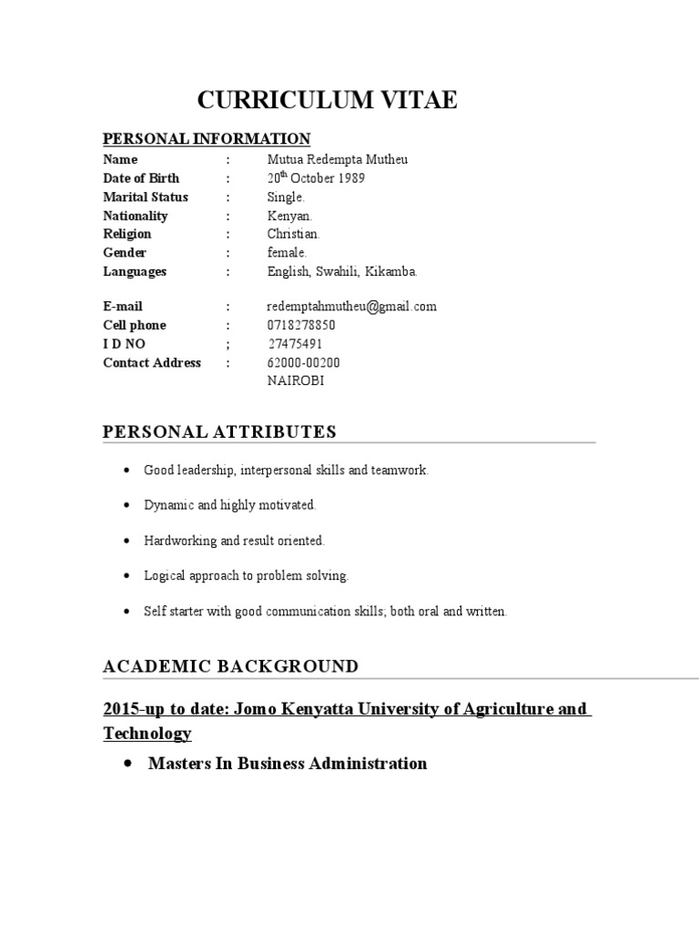 CV | Download Free PDF | Help Desk | Kenya