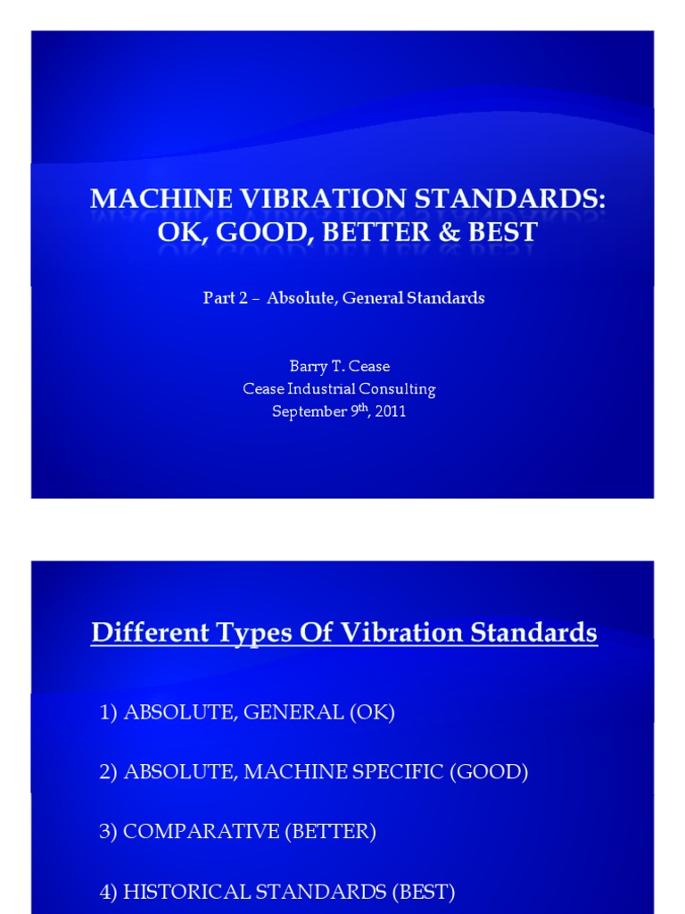 Machine Vibration Standards Overview | PDF | Machines | Applied And ...