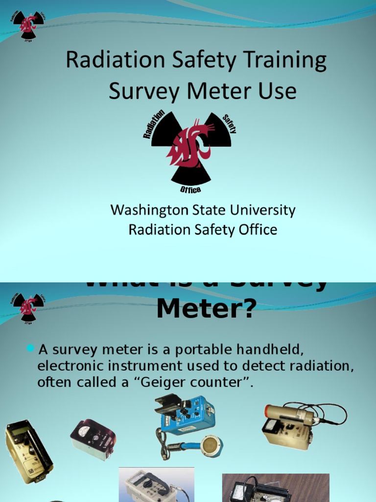Radiation Safety Training Survey Meters | PDF | Radioactive ...