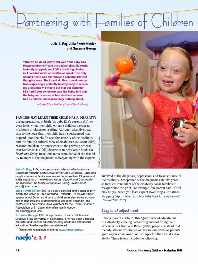 Families of Children With Special Needs 0909 | Individualized Education ...