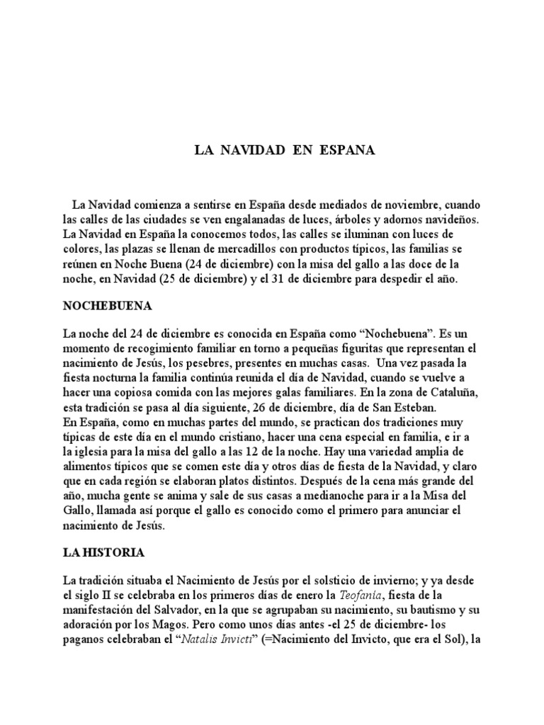 La Navidad en Espana | PDF | Navidad | Reyes Magos