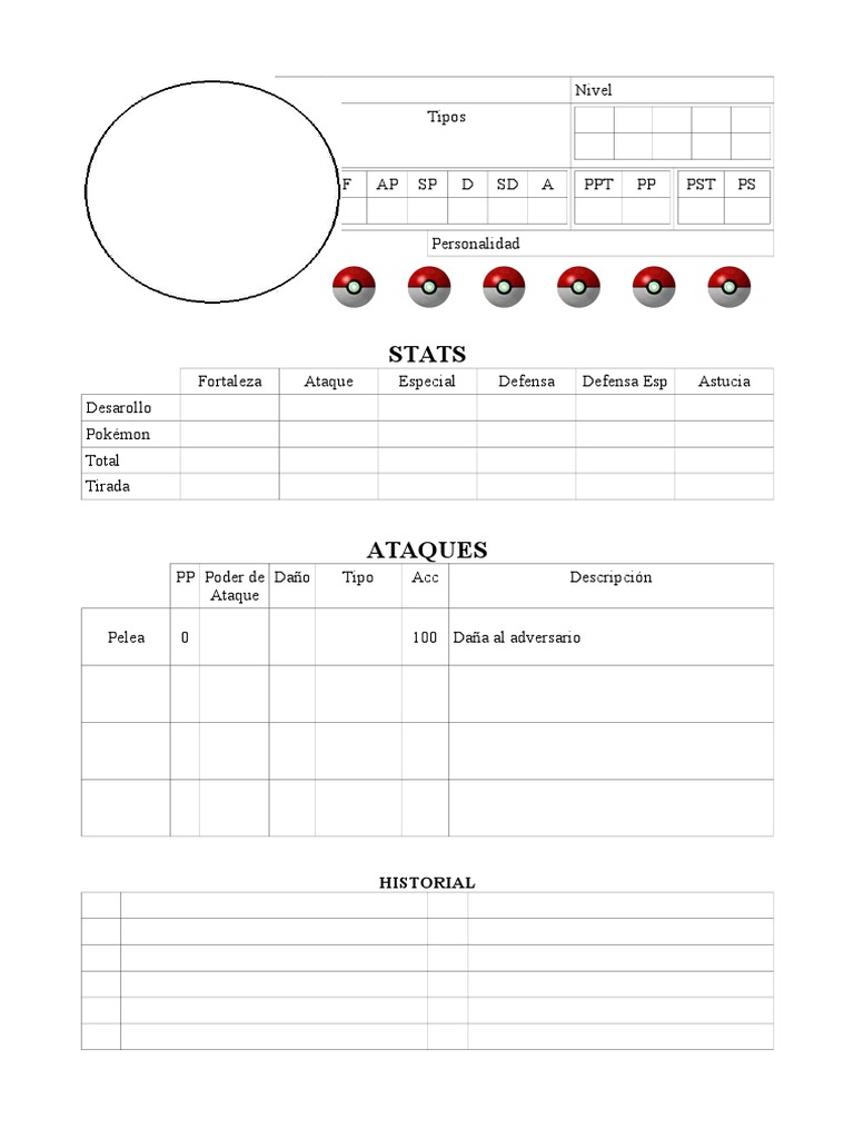 Pokemon Sheet | PDF