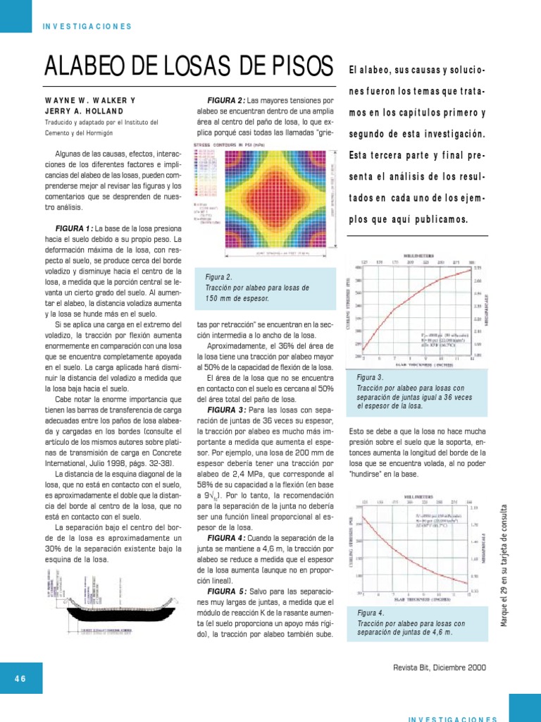 Análisis del Alabeo en Losas de Piso | PDF | Hormigón | Ingeniero civil