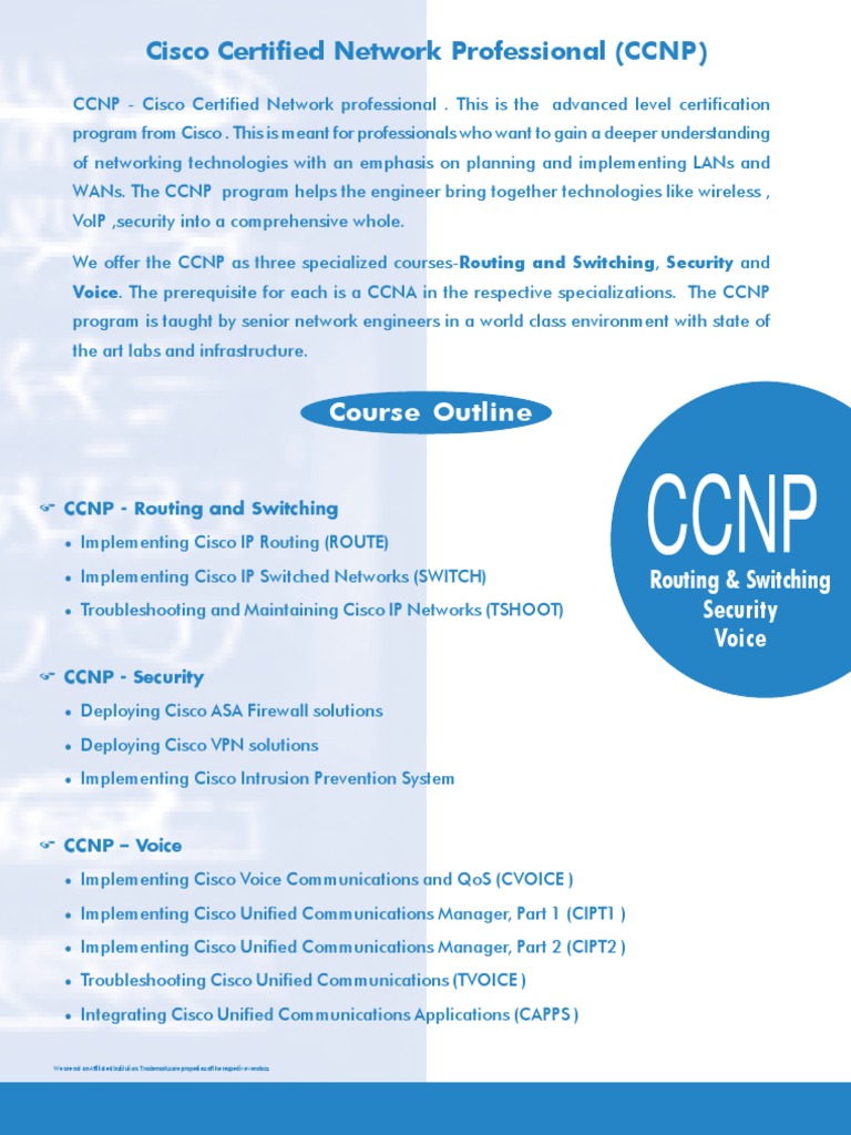 Cisco Certified Network Professional Ccnp Course Outline I Pv6 Cisco Systems