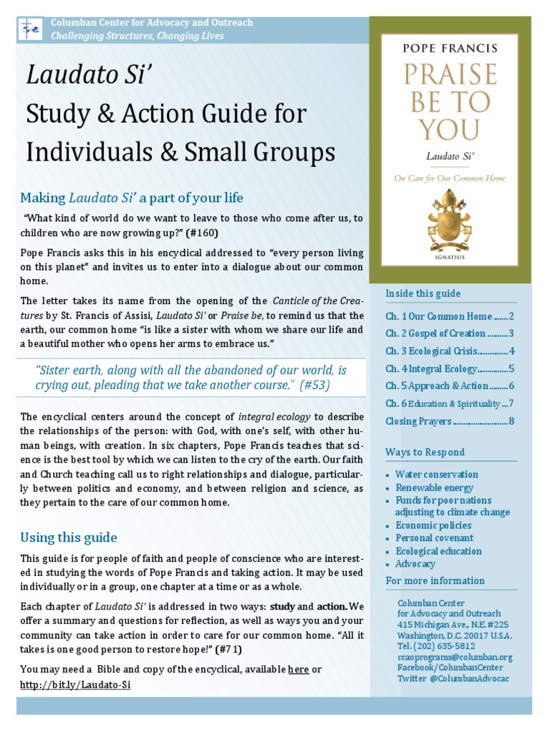 Laudato Si Study and Action Guide - Columban Center For Advocacy and ...