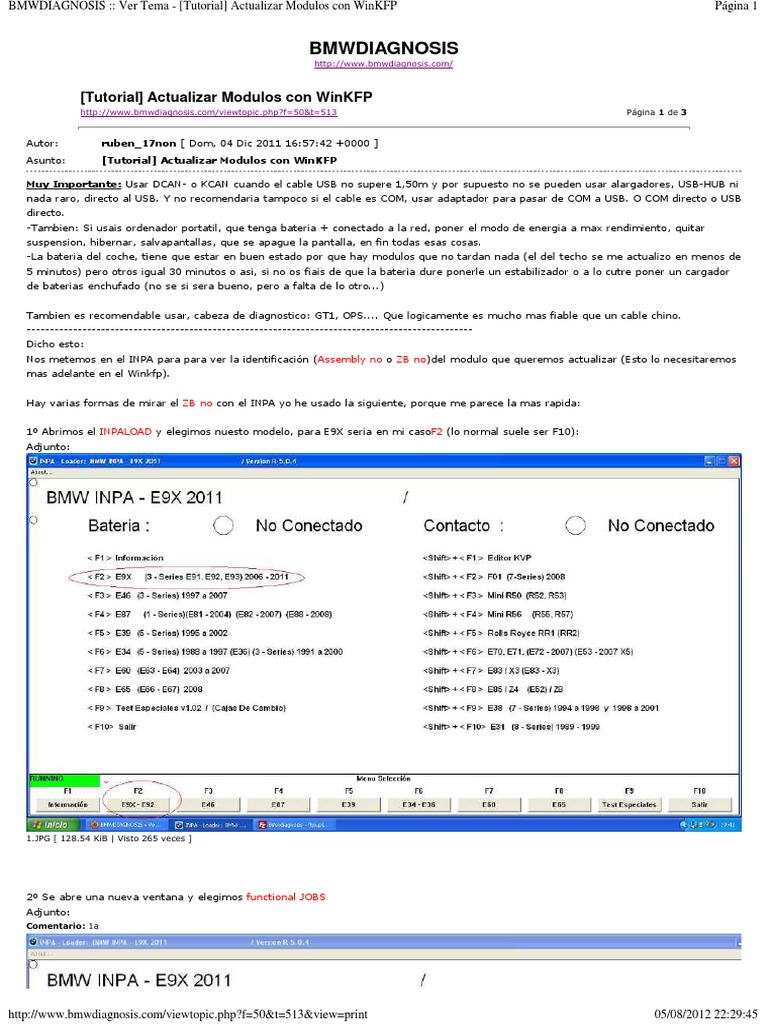 Actualizar Modulos Con WinKFP PDF | PDF | Ingeniería Electrónica | Informática