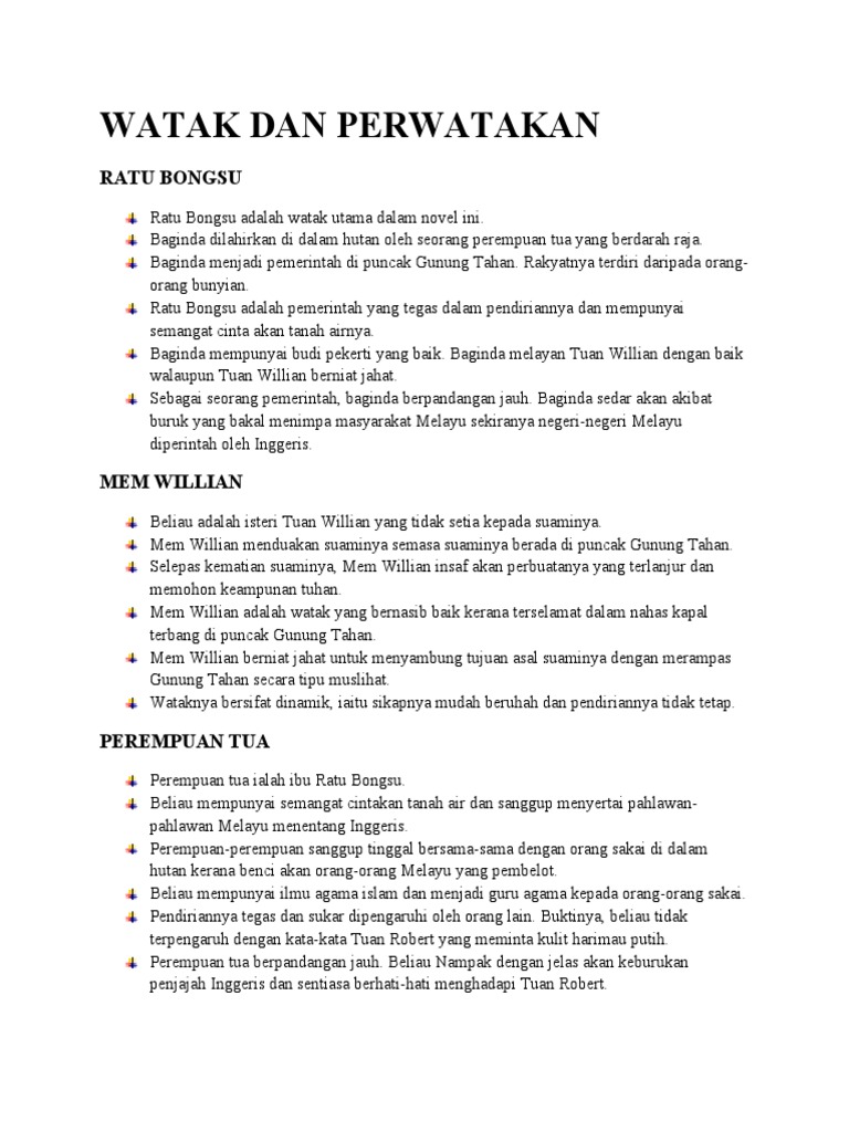 Watak Dan Perwatakan | PDF