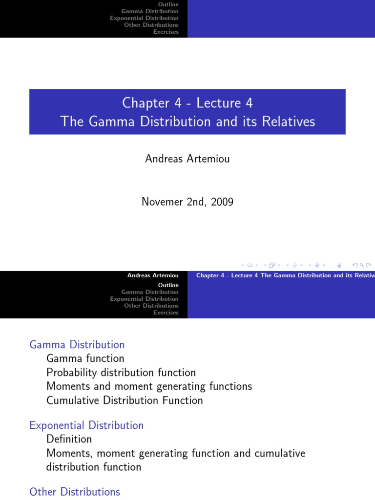 Chapter4 Lecture4 | PDF | Probability Distribution | Variance