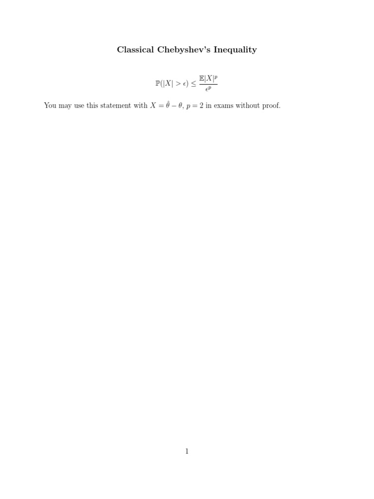 Understanding Chebyshev's Inequality | PDF