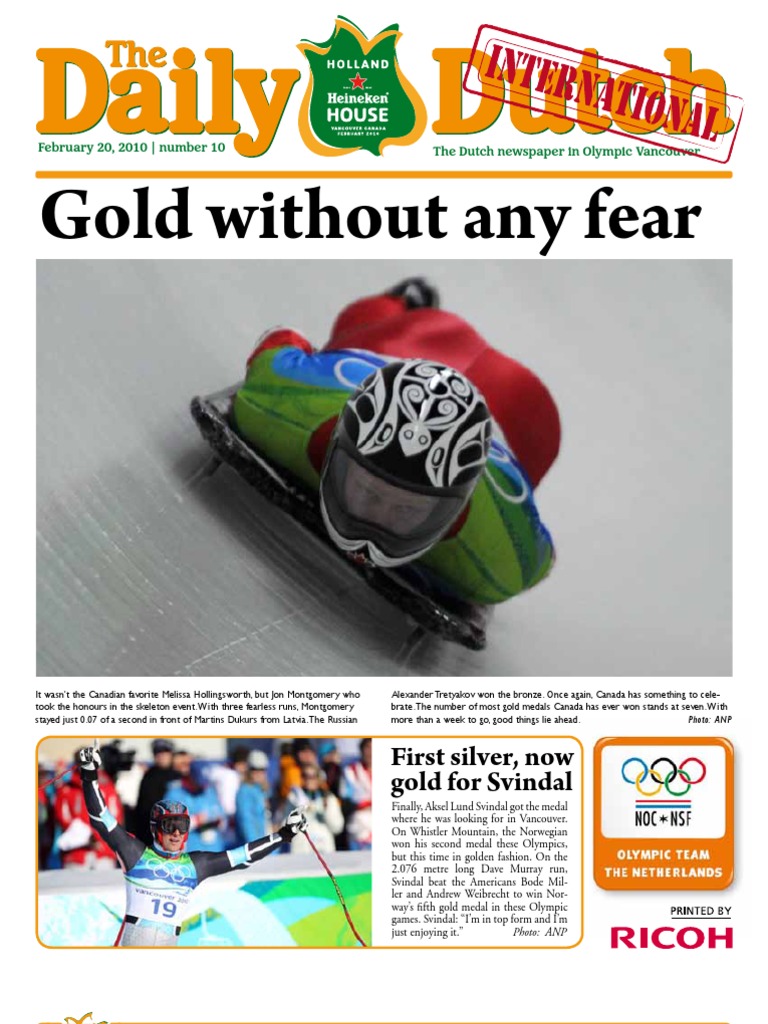 The Daily Dutch International #10 From Vancouver - 02/20/10 | PDF ...