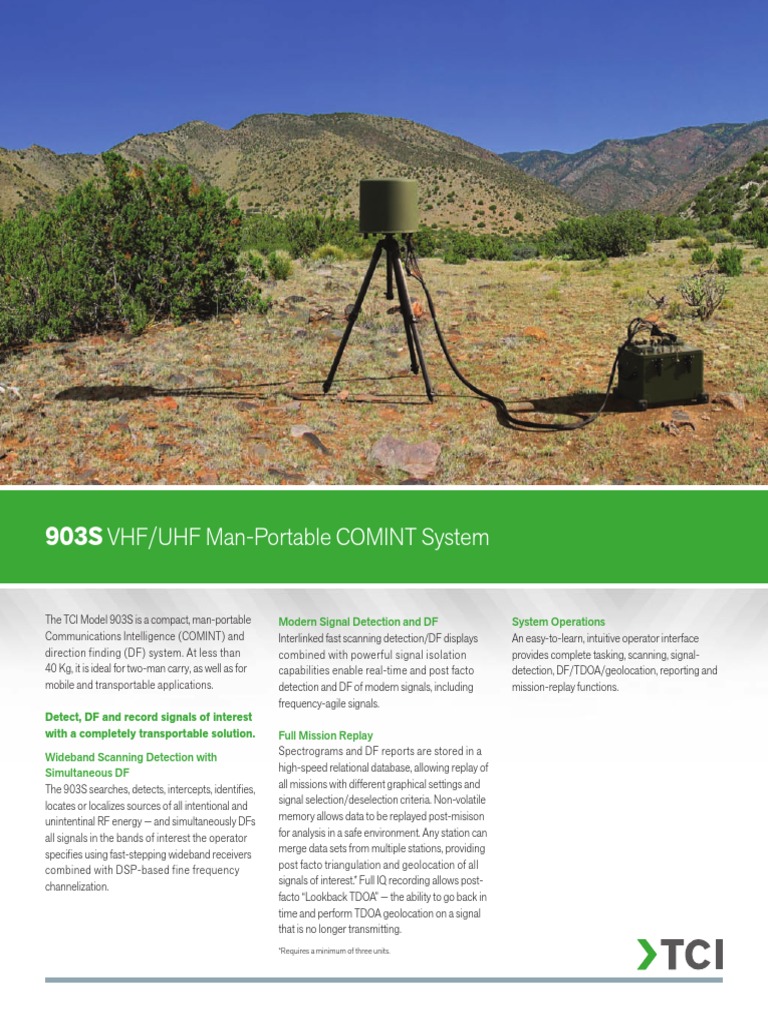TCI 903S Portable Com System | PDF | Signals Intelligence | Hertz