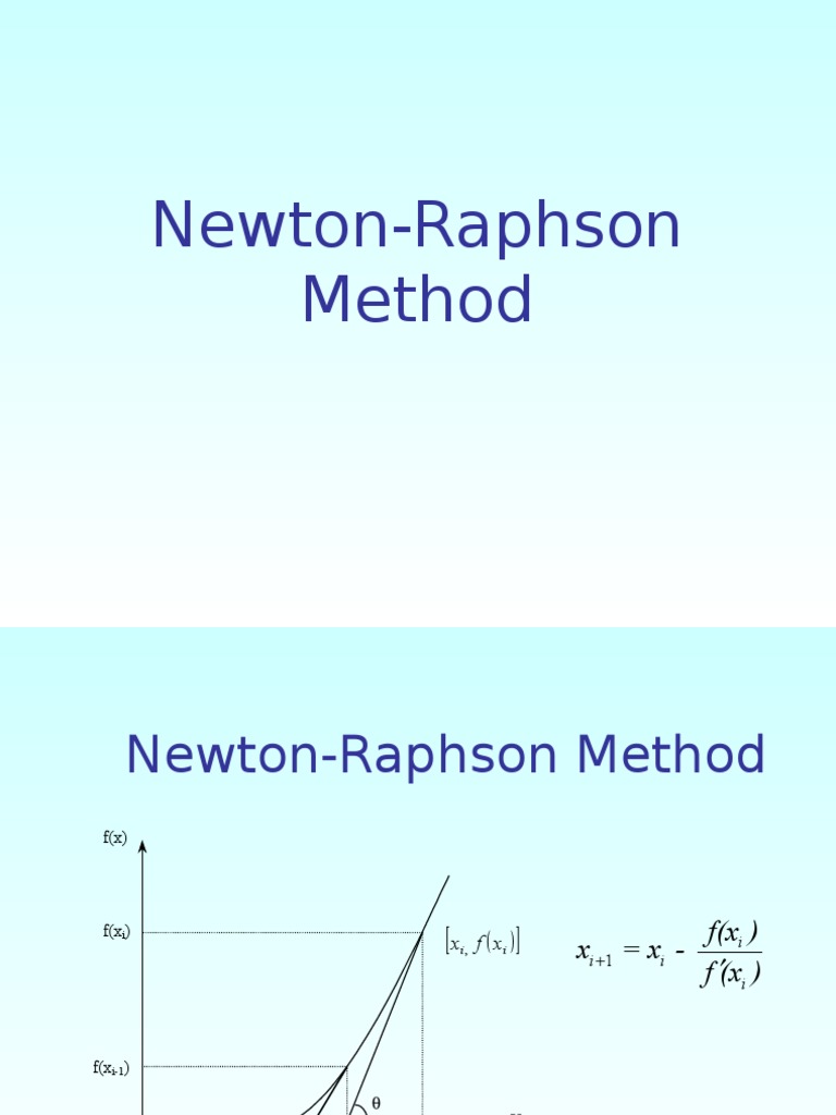 Newton Raphson Method Pdf Mathematical Objects Mathematical Analysis
