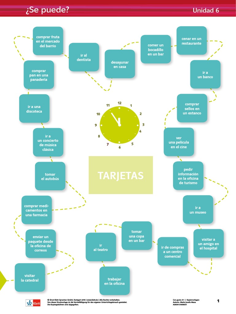 Actividades Con Las Horas - ELE | PDF | Hora | Ocio