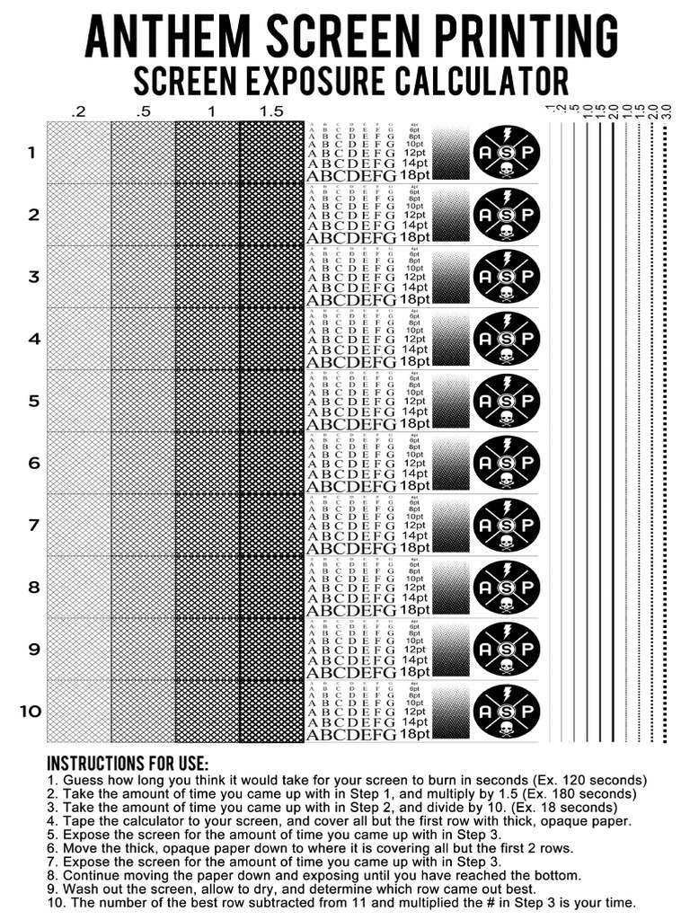 8.5x14 Exposure Calculator | PDF